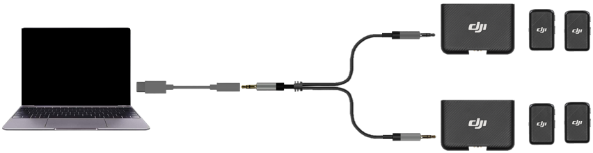 How do I use DJI Mic for live streaming or conference with a computer camera?